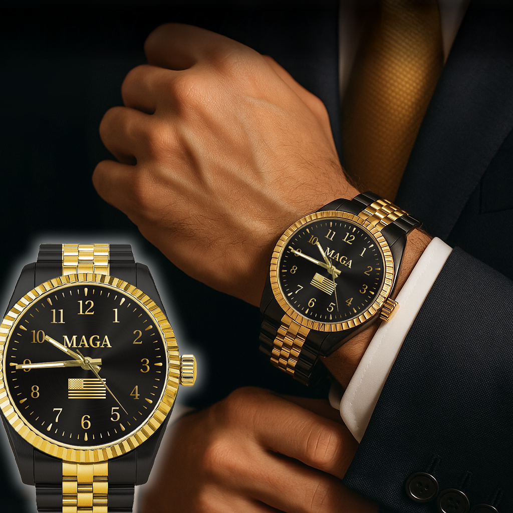 Black & Gold MAGA Watch – Proud Patriots