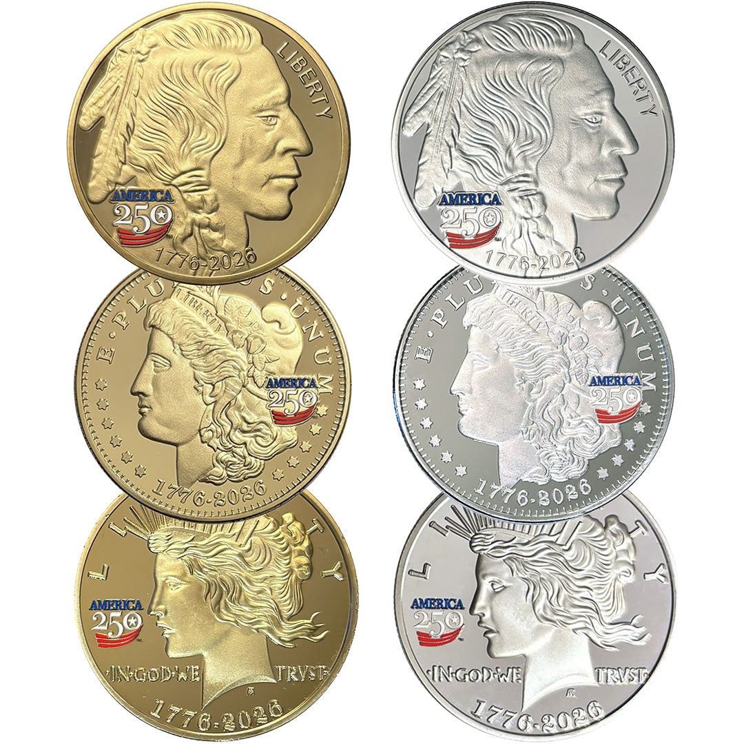 America's 250th Anniversary Proof Coins - Set of 6 – Proud Patriots