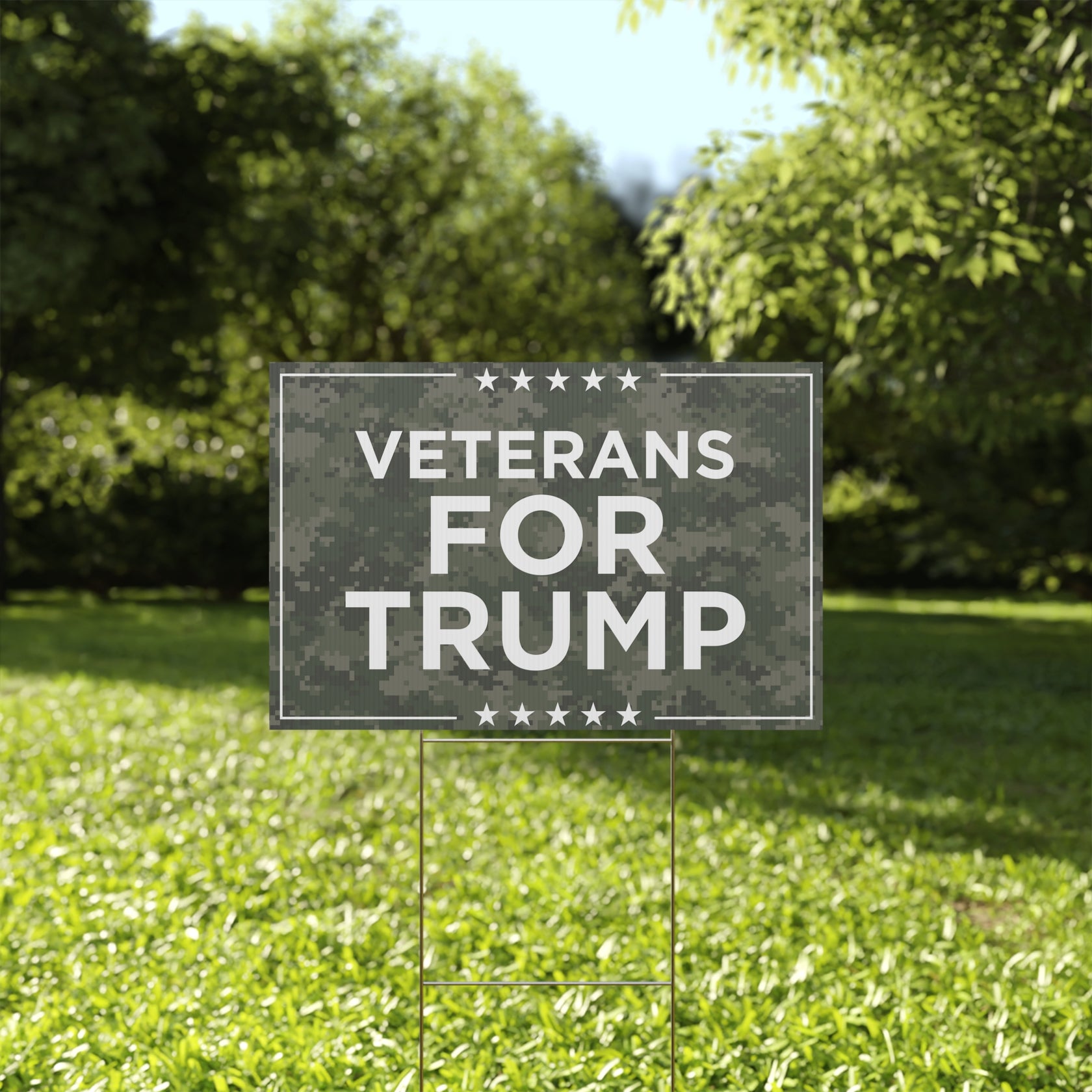 Veterans For Trump Yard Sign – Proud Patriots