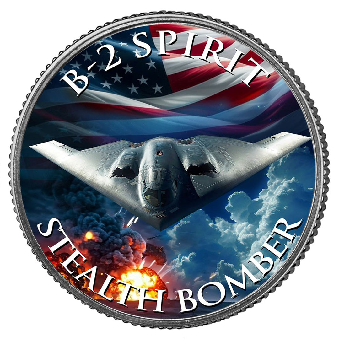B-2 Spirit Stealth Bomber - Genuine Legal Tender JFK Half Dollar ...