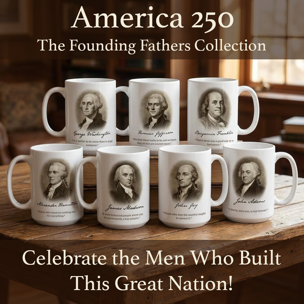 America 250th Founding Fathers All 7 Coffee Mugs (11oz) - Save 20% ...