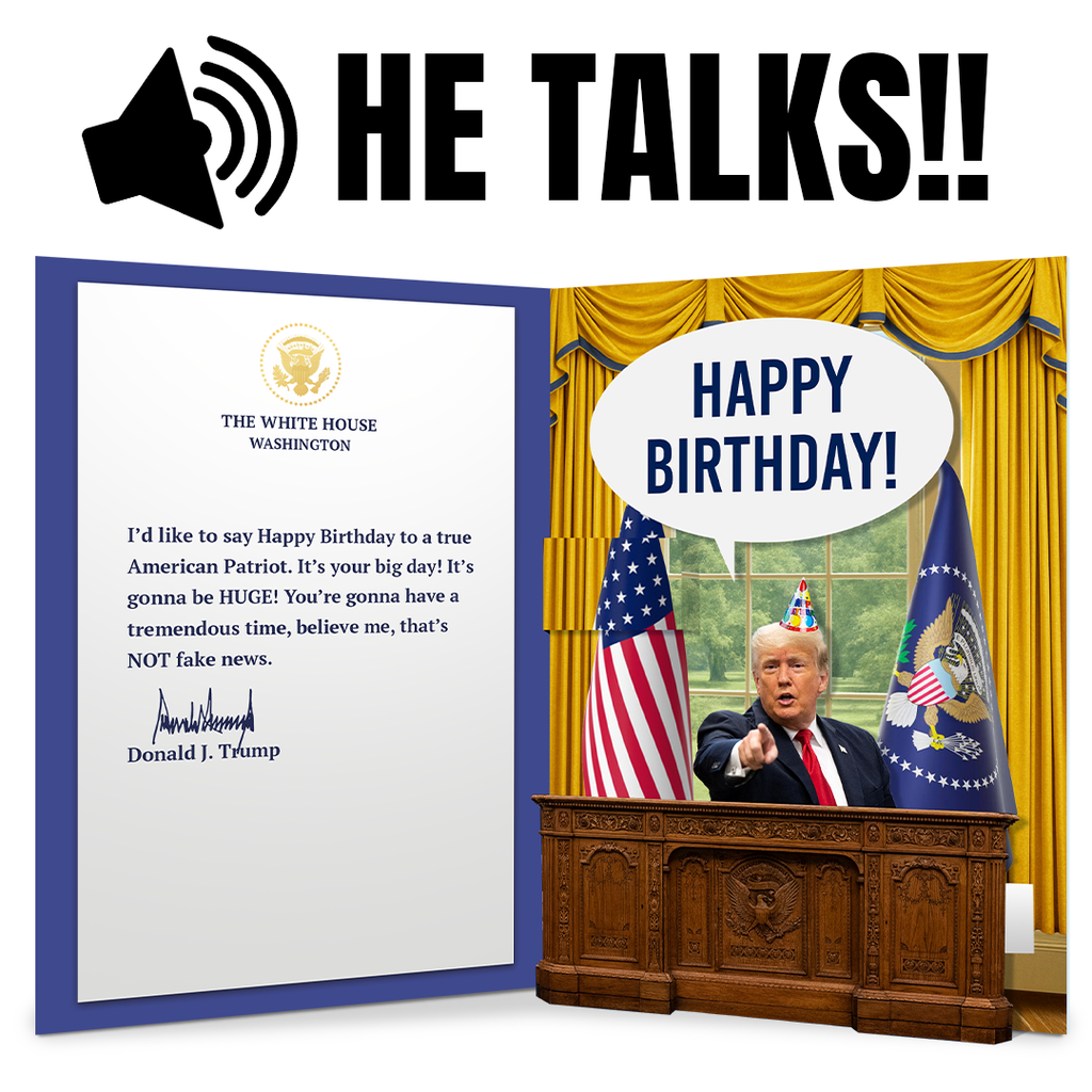 Talking Trump Pop Up Birthday Card – Proud Patriots
