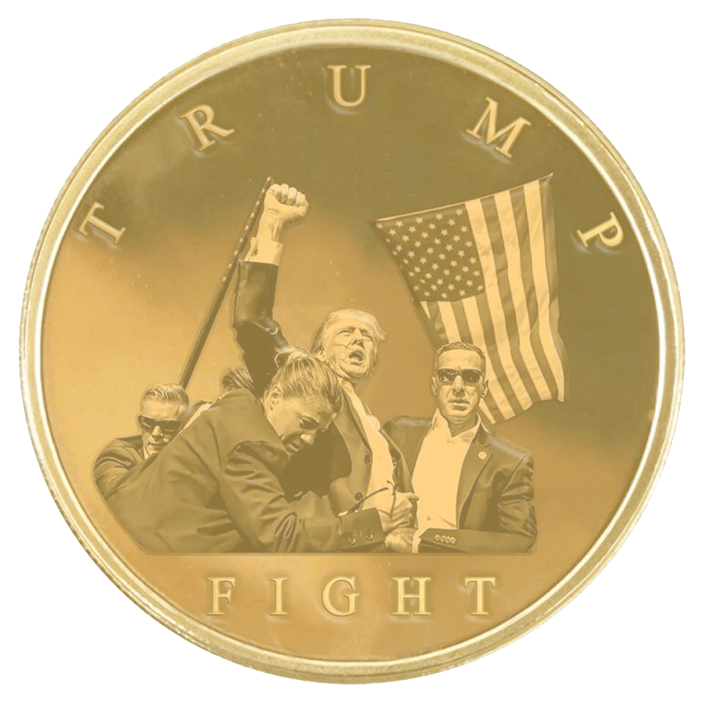 Trump Gold Fight Coin – Proud Patriots