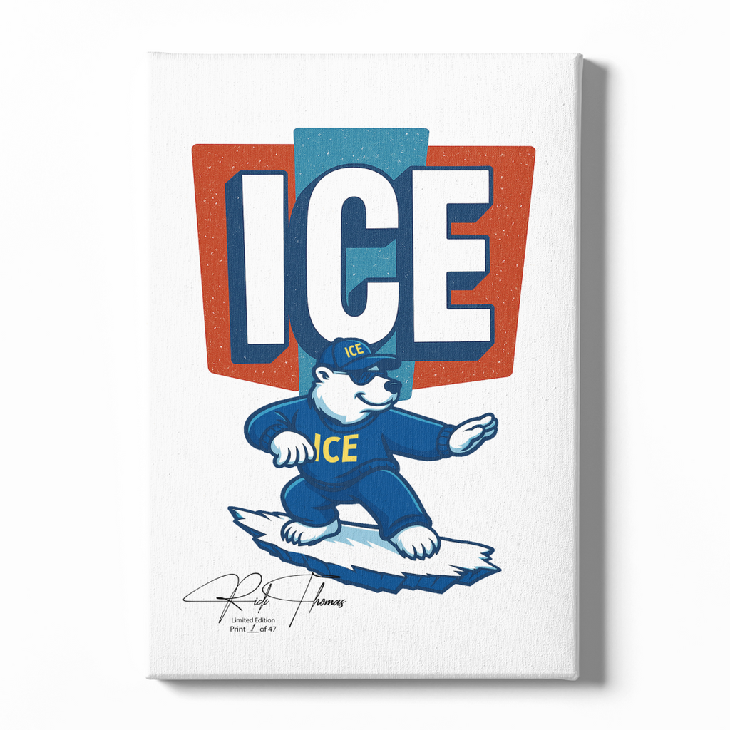 ICE Bear Limited Edition Canvas (16"x 24") - Signed & Individually Num ...
