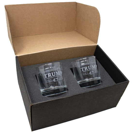 Bulletproof Trump 47 Whiskey Glass – Proud Patriots