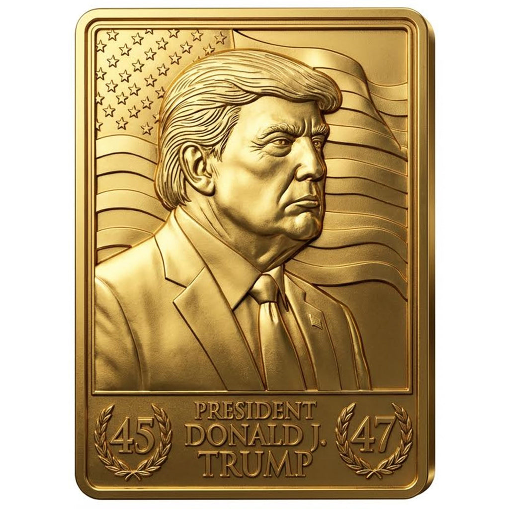 President Trump (45/47) 3D Gold Trading Card – Proud Patriots