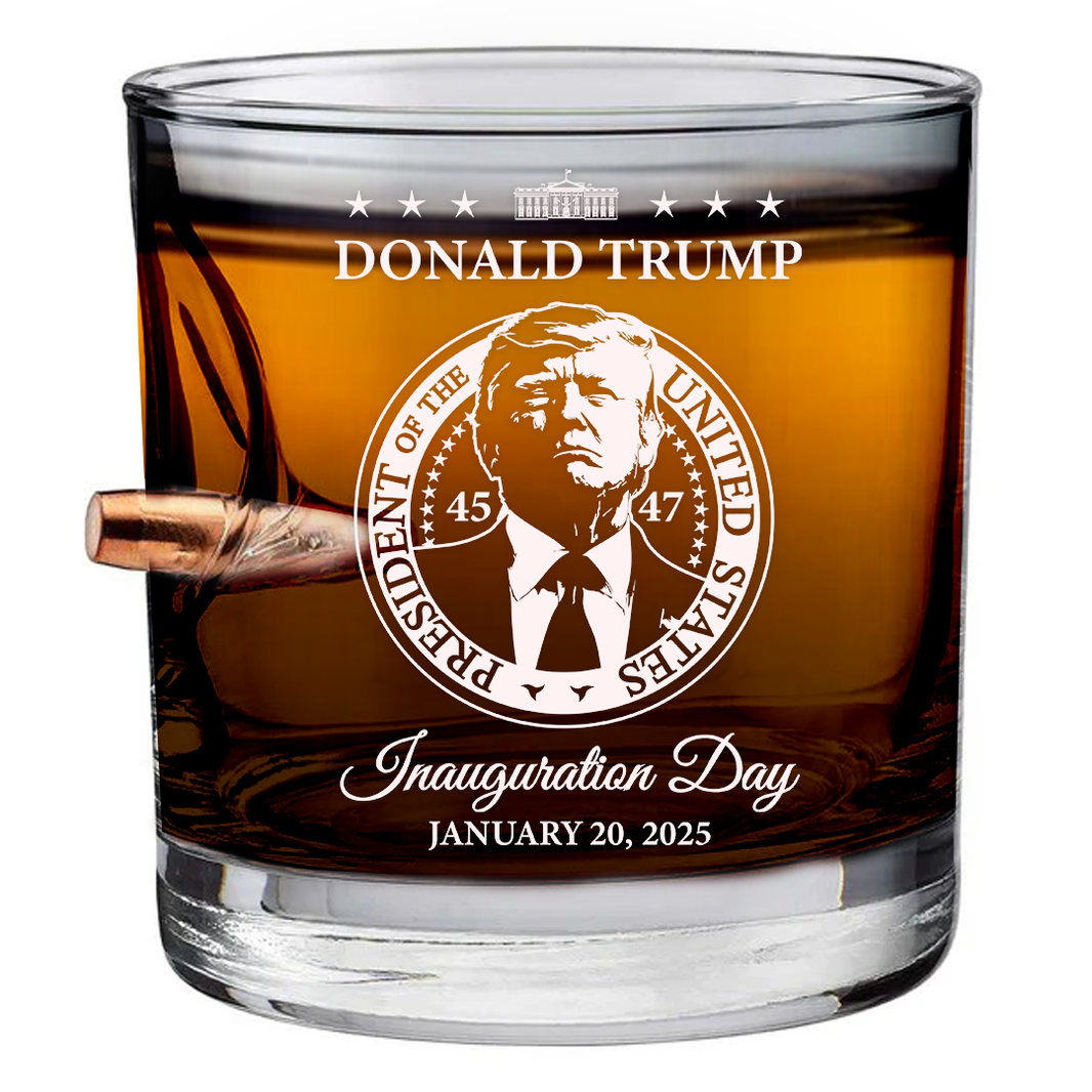 Bulletproof Trump Inauguration Whiskey Glass – Proud Patriots