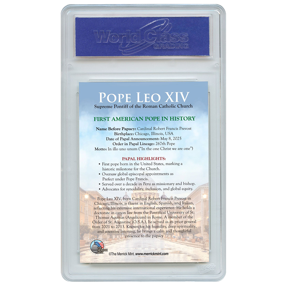 Pope Leo XIV Official Trading Card - 1st American Pope - Individually ...