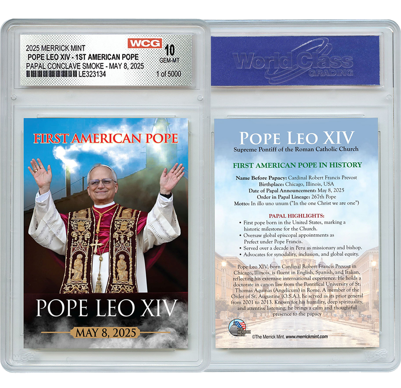 Pope Leo XIV Official Trading Card - 1st American Pope - Individually ...